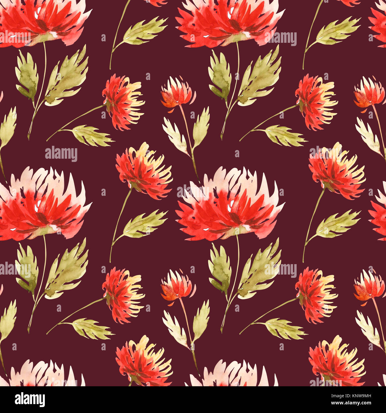 Cute Floral pattern in the aster flower. Motifs scattered random ...