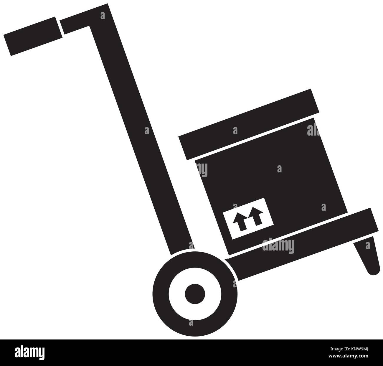 carton box in handle cart Stock Vector Image & Art - Alamy