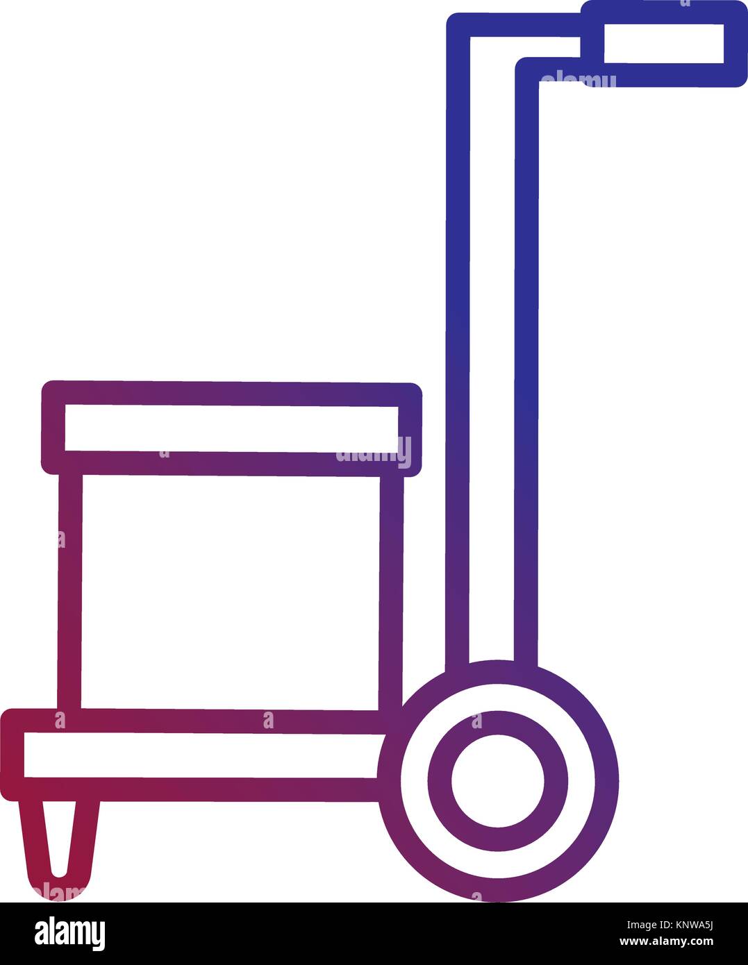 carton box in handle cart Stock Vector Image & Art - Alamy