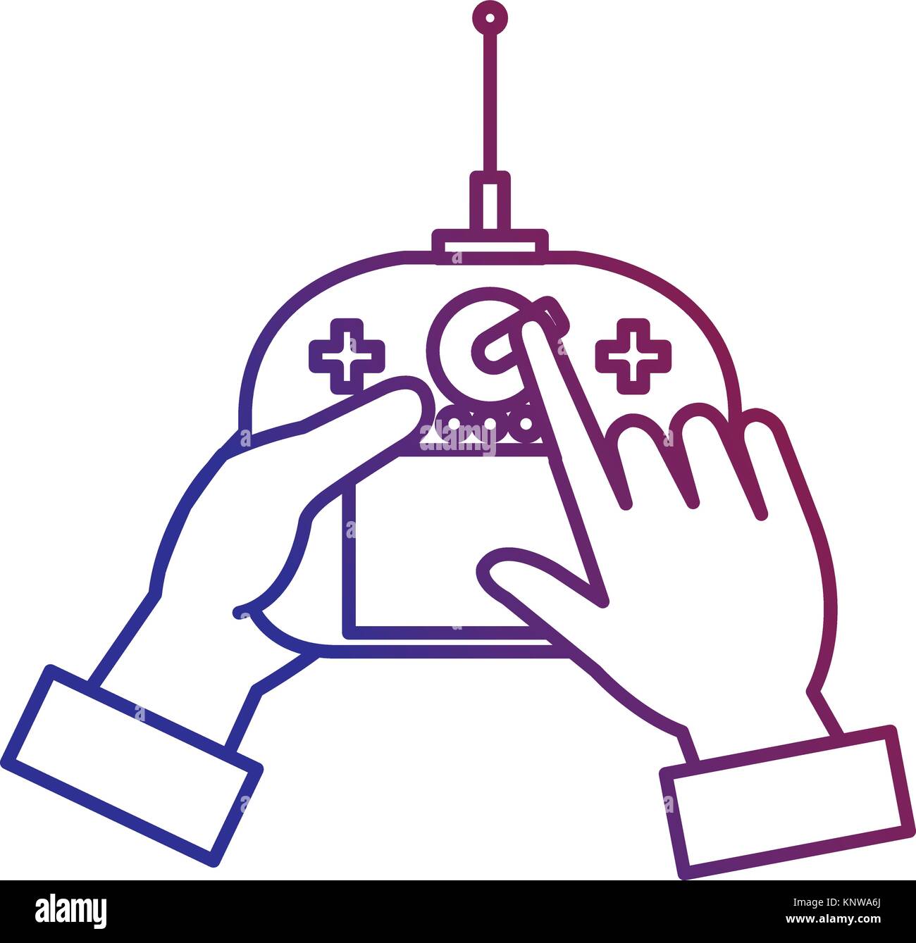 Person using remote wireless Cut Out Stock Images & Pictures - Alamy