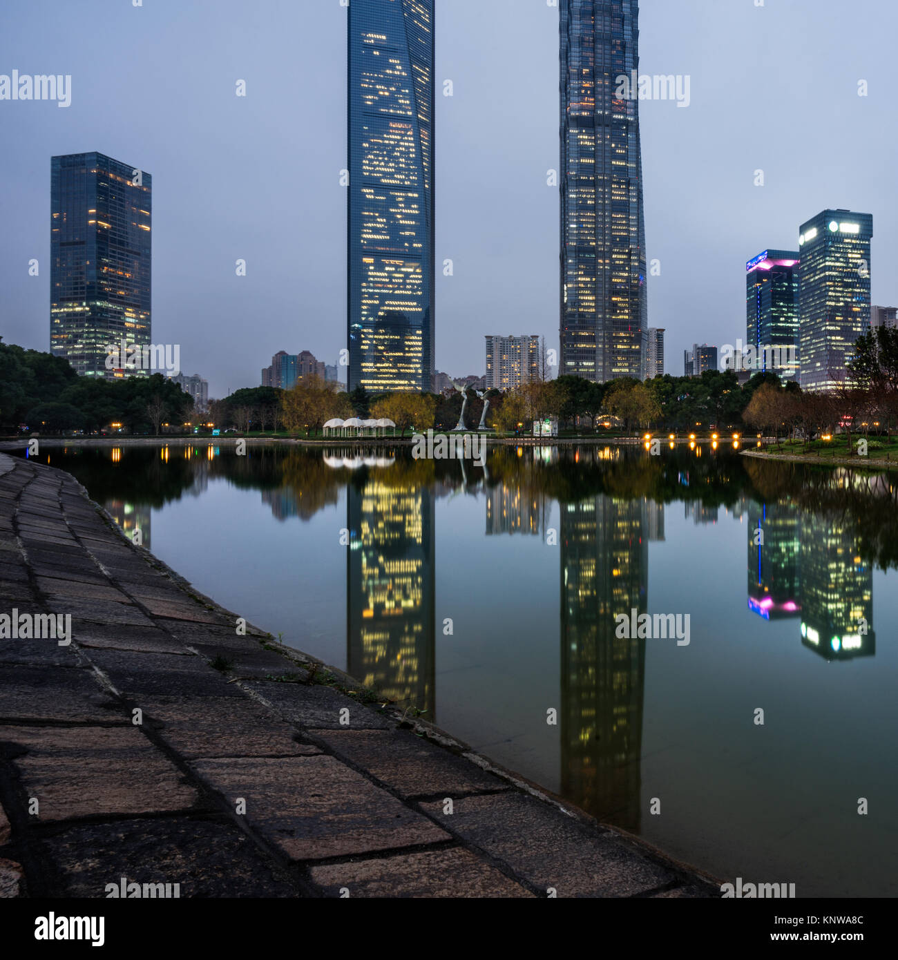 Downtown City skyline along the River in China Stock Photo - Alamy