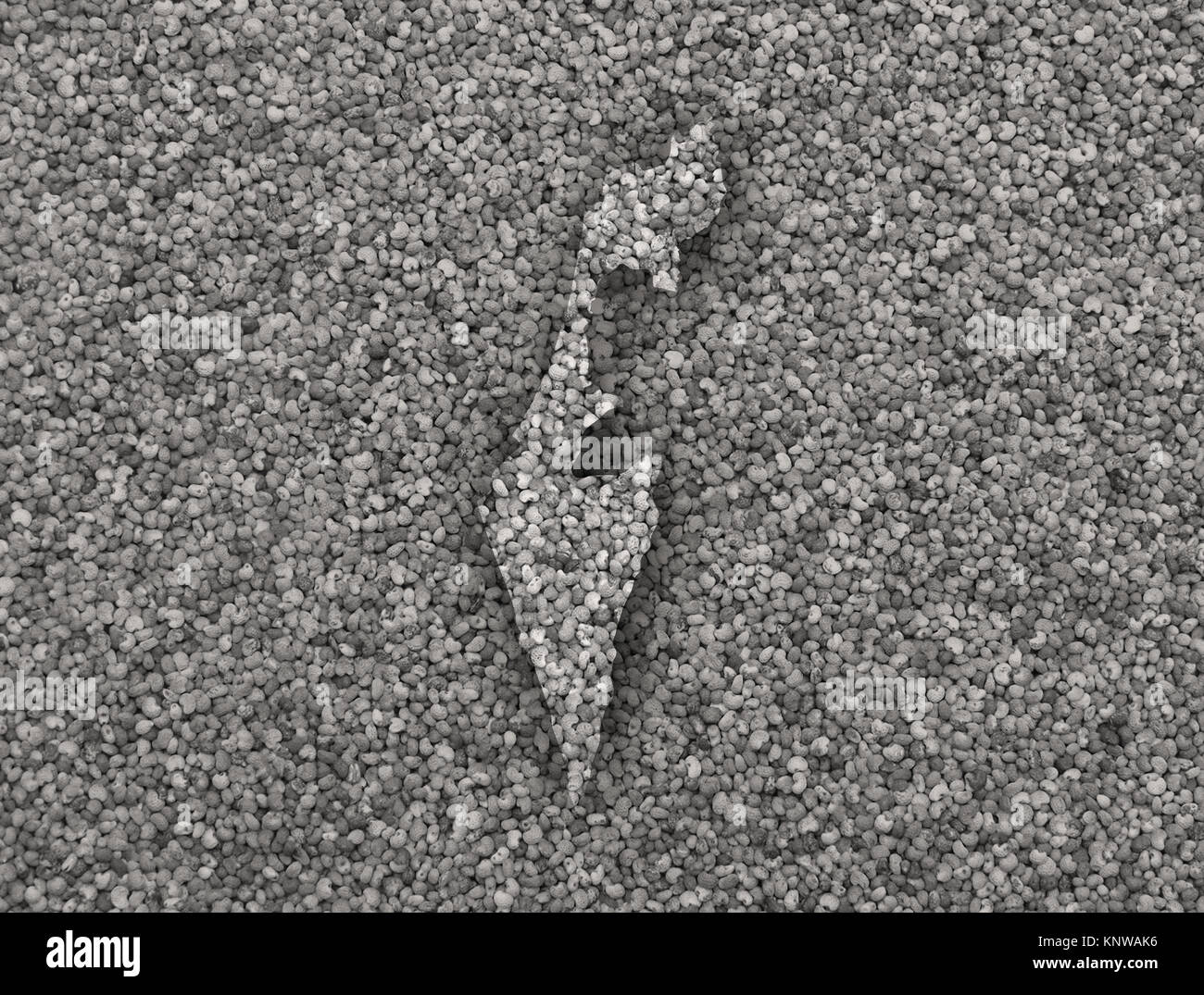 Map of israel on poppy seeds hi-res stock photography and images - Alamy