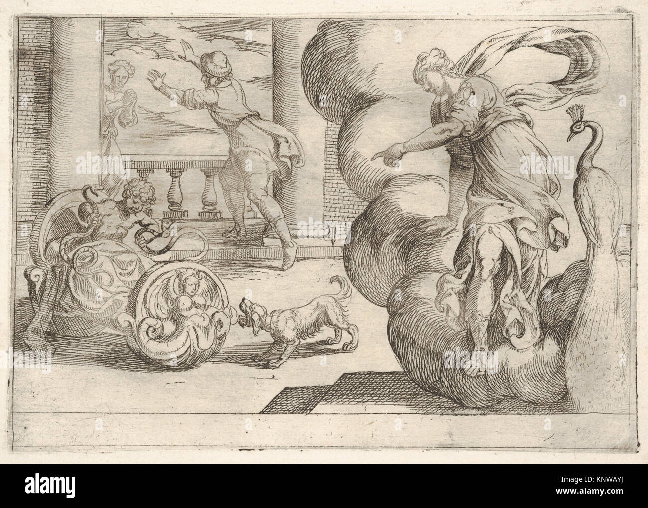 Hercules strangling the serpents- Hercules grasps two serpents in his ...