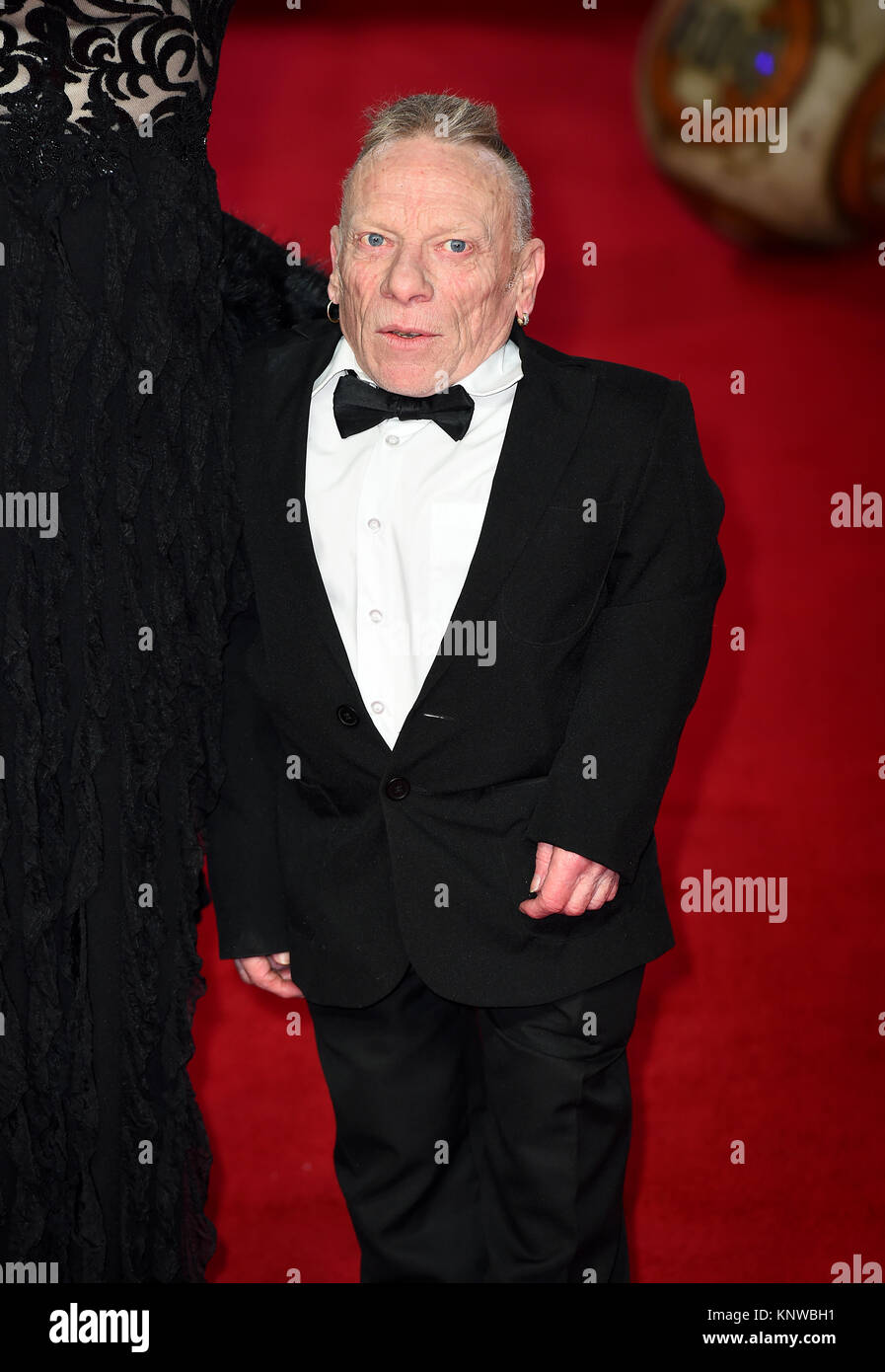 Jimmy Vee attending the european premiere of Star Wars: The Last Jedi ...
