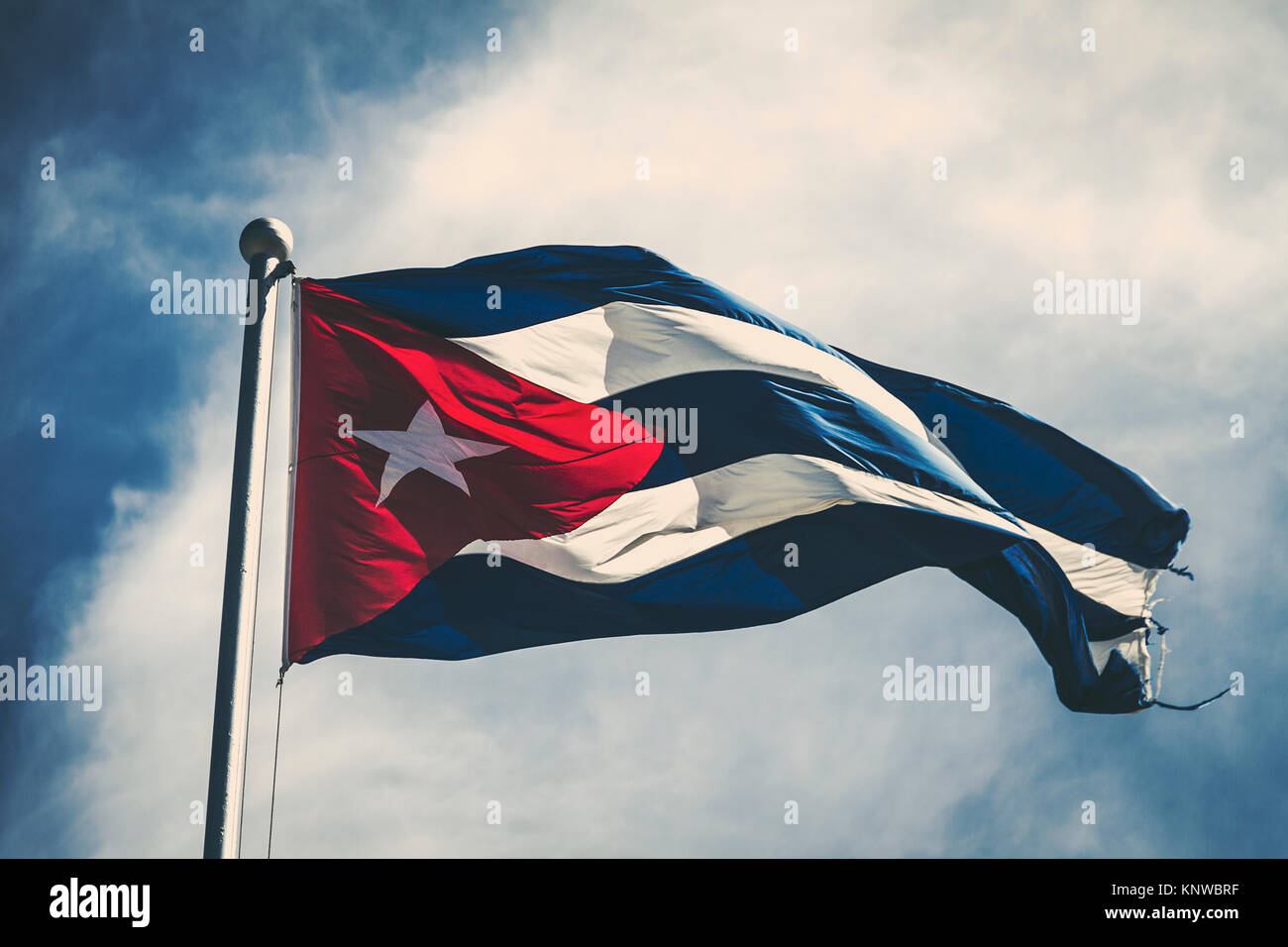 Caribbean waving national flag hi-res stock photography and images - Alamy