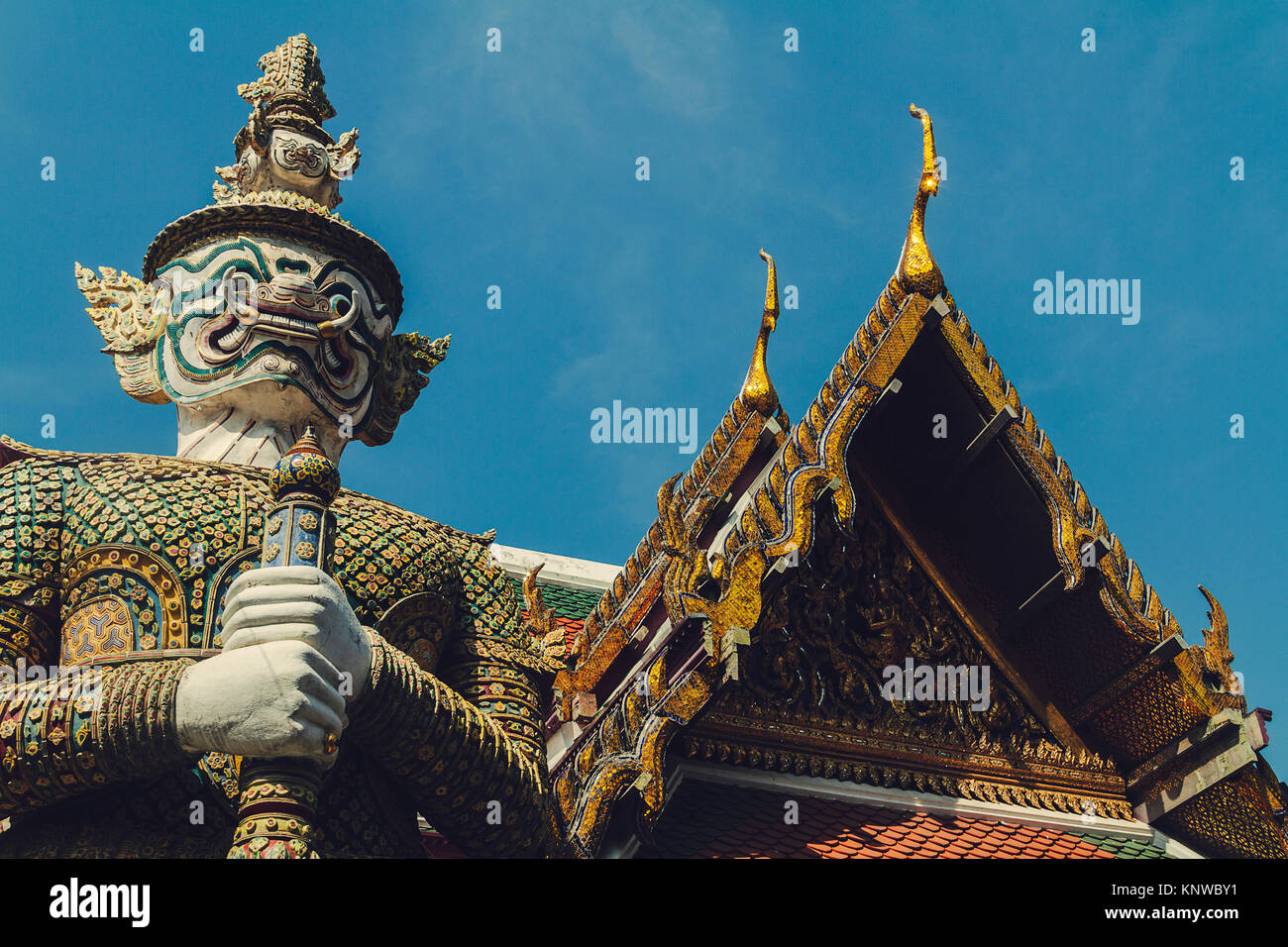 Thai guardian in Bangkok Stock Photo - Alamy