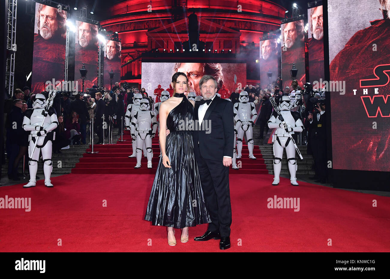 Daisy Ridley and Mark Hamill attending the european premiere of Star ...