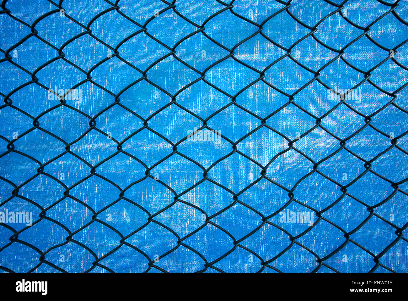 Closeup image of blue wire texture outdoors Stock Photo - Alamy