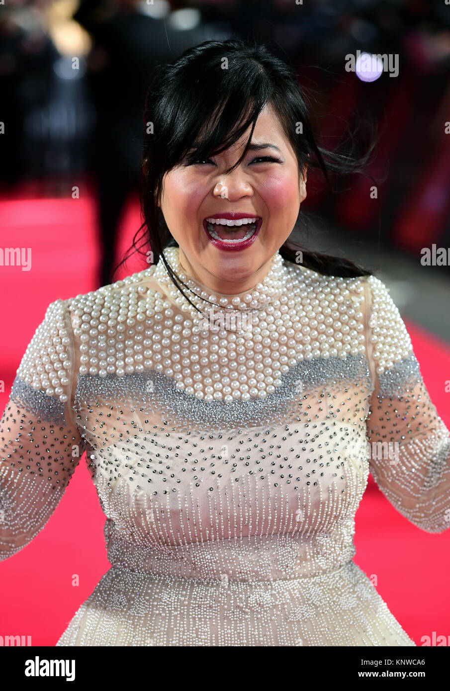 Kelly Marie Tran attending the european premiere of Star Wars: The Last ...