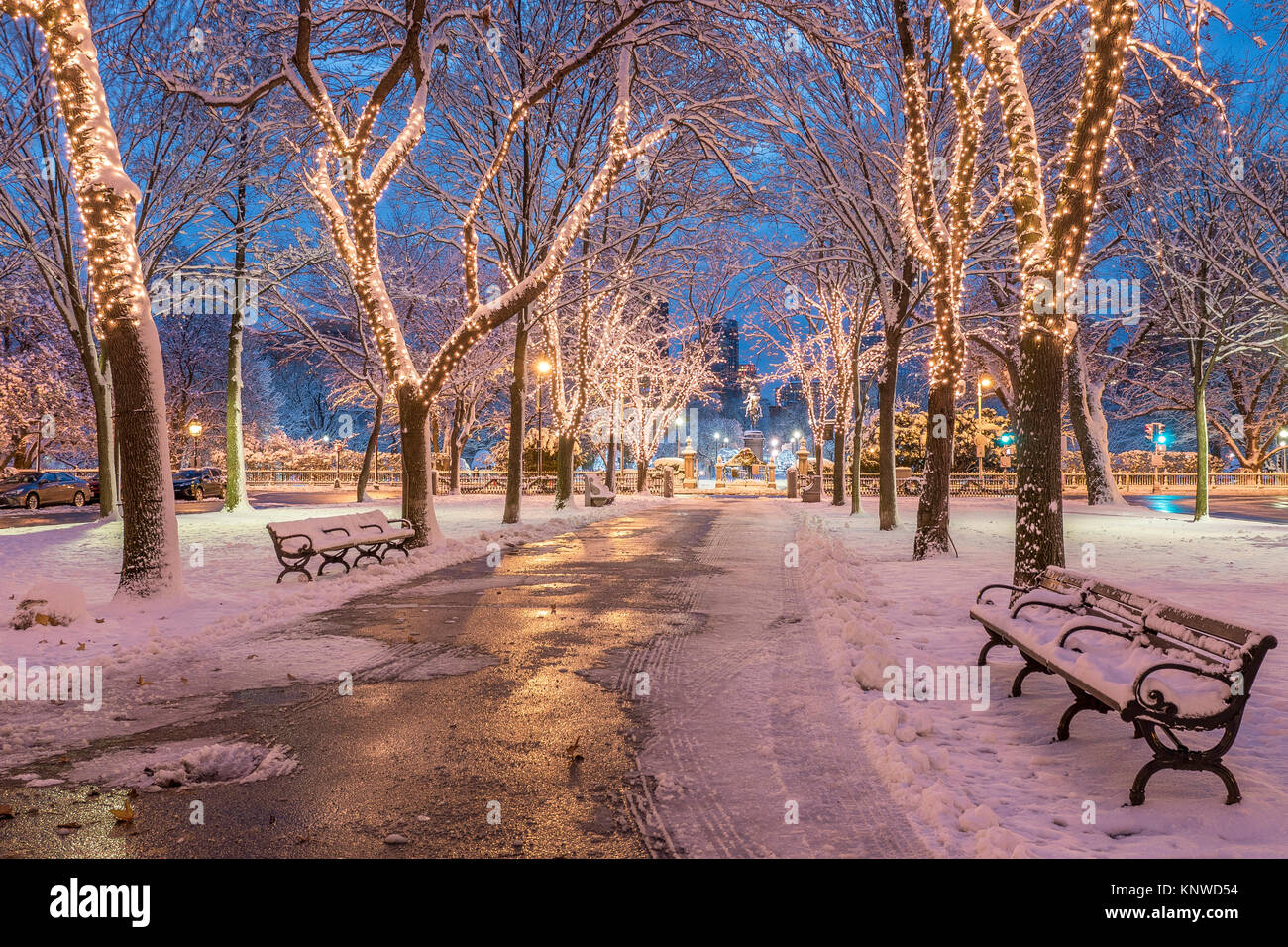 Boston Christmas Decoration Stock Photo - Alamy