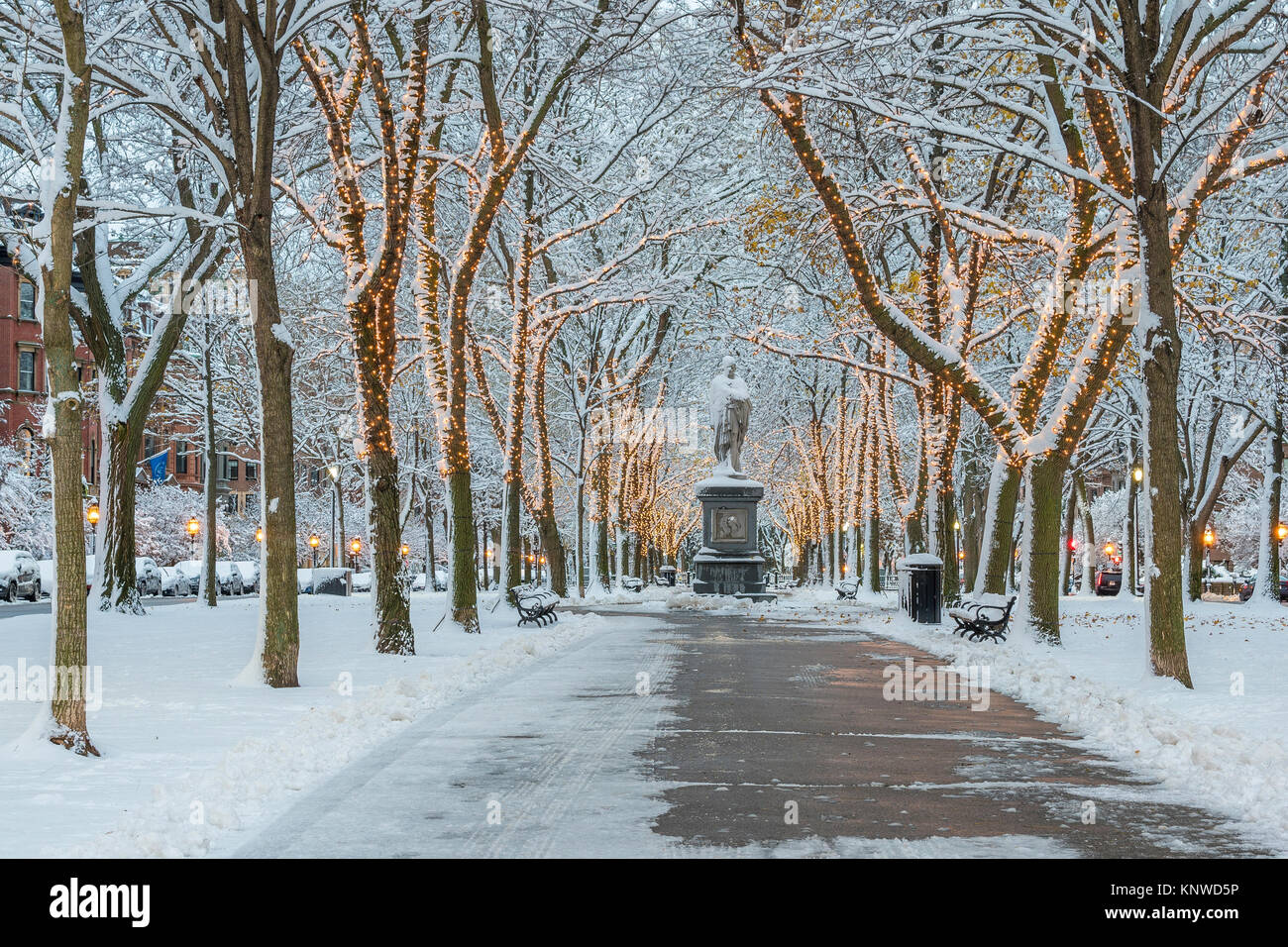Boston Christmas Decoration Stock Photo - Alamy
