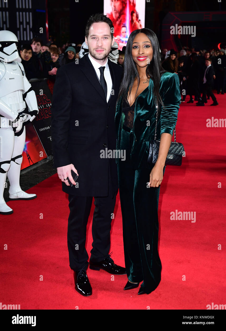 Josh Ginnelly and Alexandra Burke attending the european premiere of ...