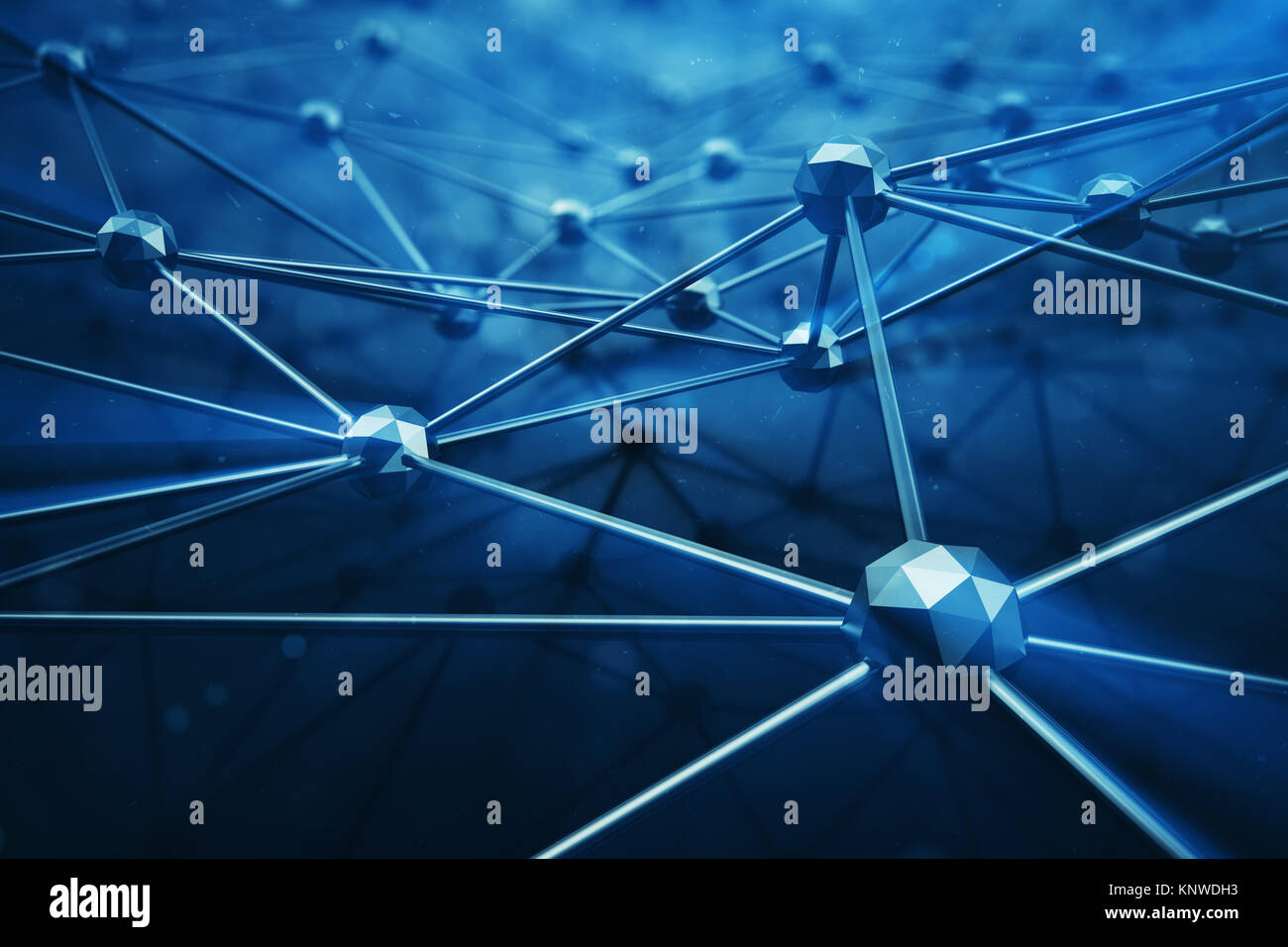 3D illustration Abstract bacgkround connection dots and lines of ...