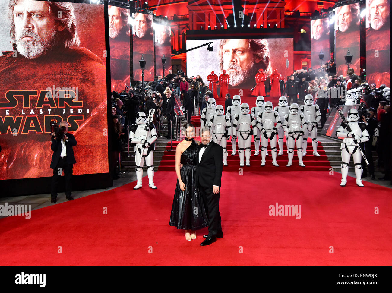 Daisy Ridley and Mark Hamill attending the european premiere of Star ...
