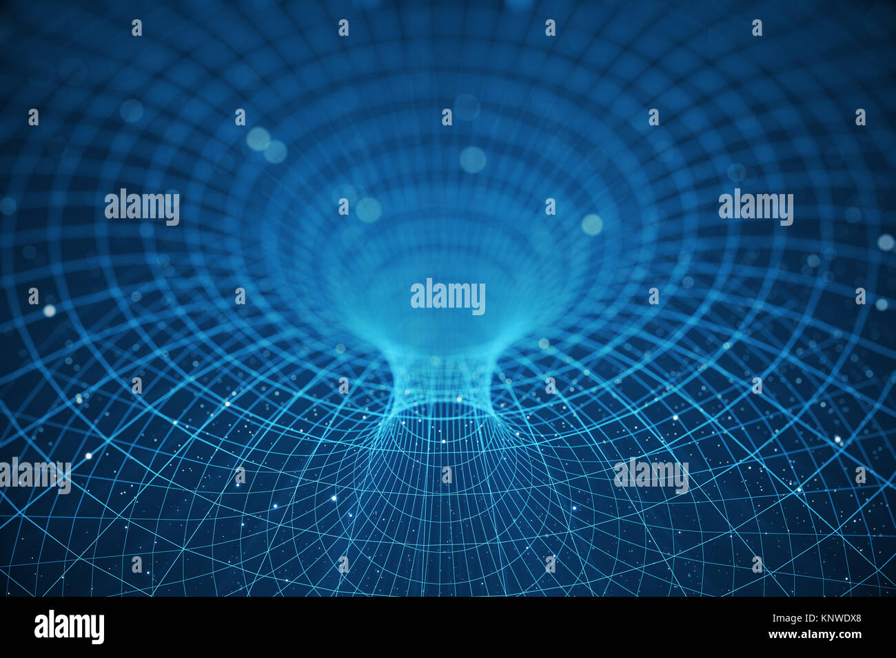 3D illustration tunnel or wormhole, tunnel that can connect one ...