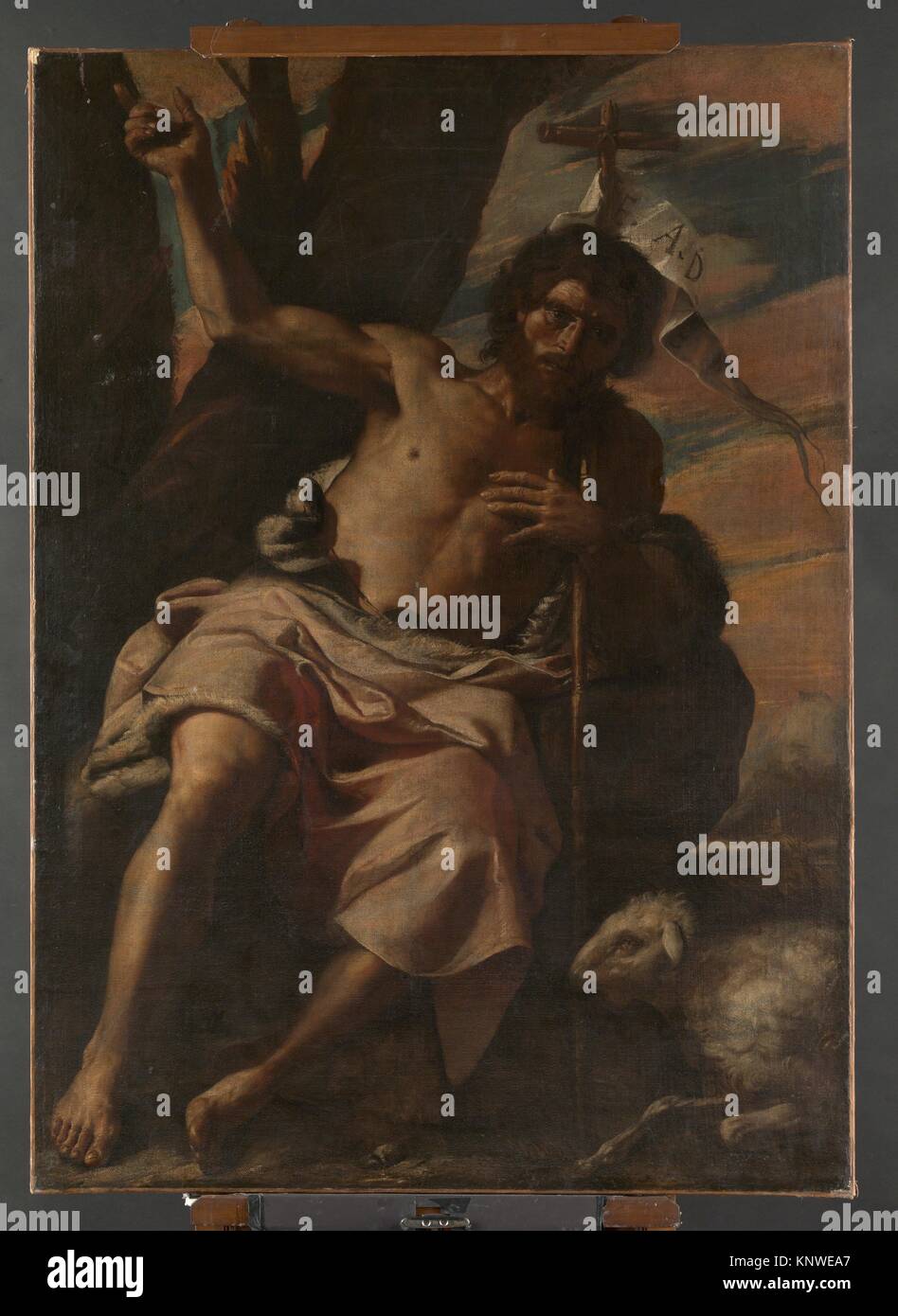 Saint john the baptist pointing to the lamb of god hi-res stock photography and images - Alamy