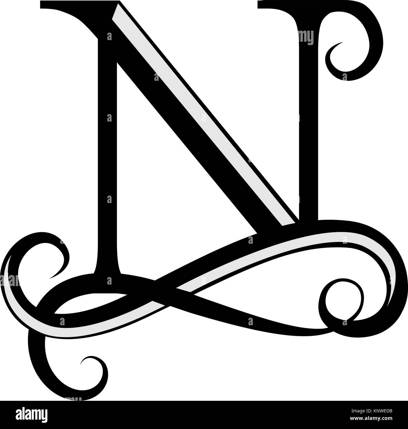 Capital Letter for Monograms and Logos. Beautiful letter Stock Vector ...