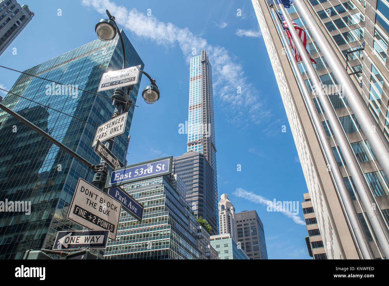 Street signs in Manhattan Stock Photo - Alamy