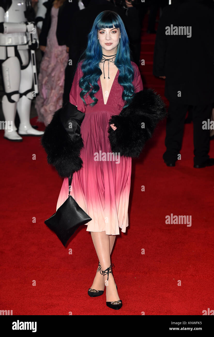 Zoe London attending the european premiere of Star Wars: The Last Jedi ...