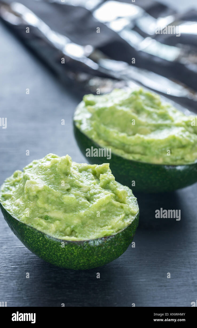 Guacamole dip in black hi-res stock photography and images - Alamy