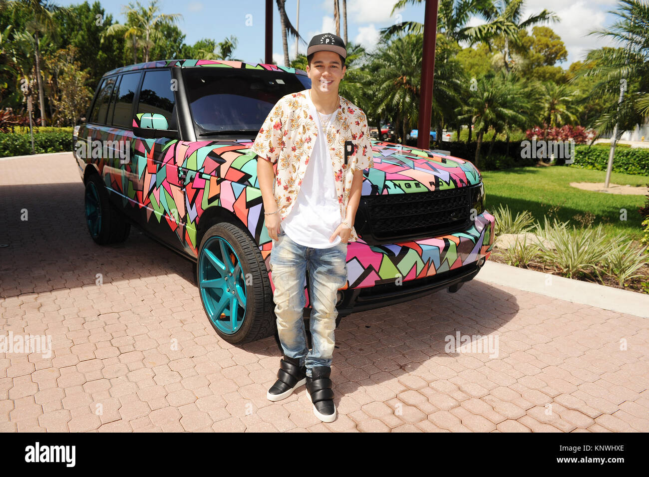 MIAMI BEACH FL - JUNE 18: DJ Irie and Austin Mahone attend the Inspire ...