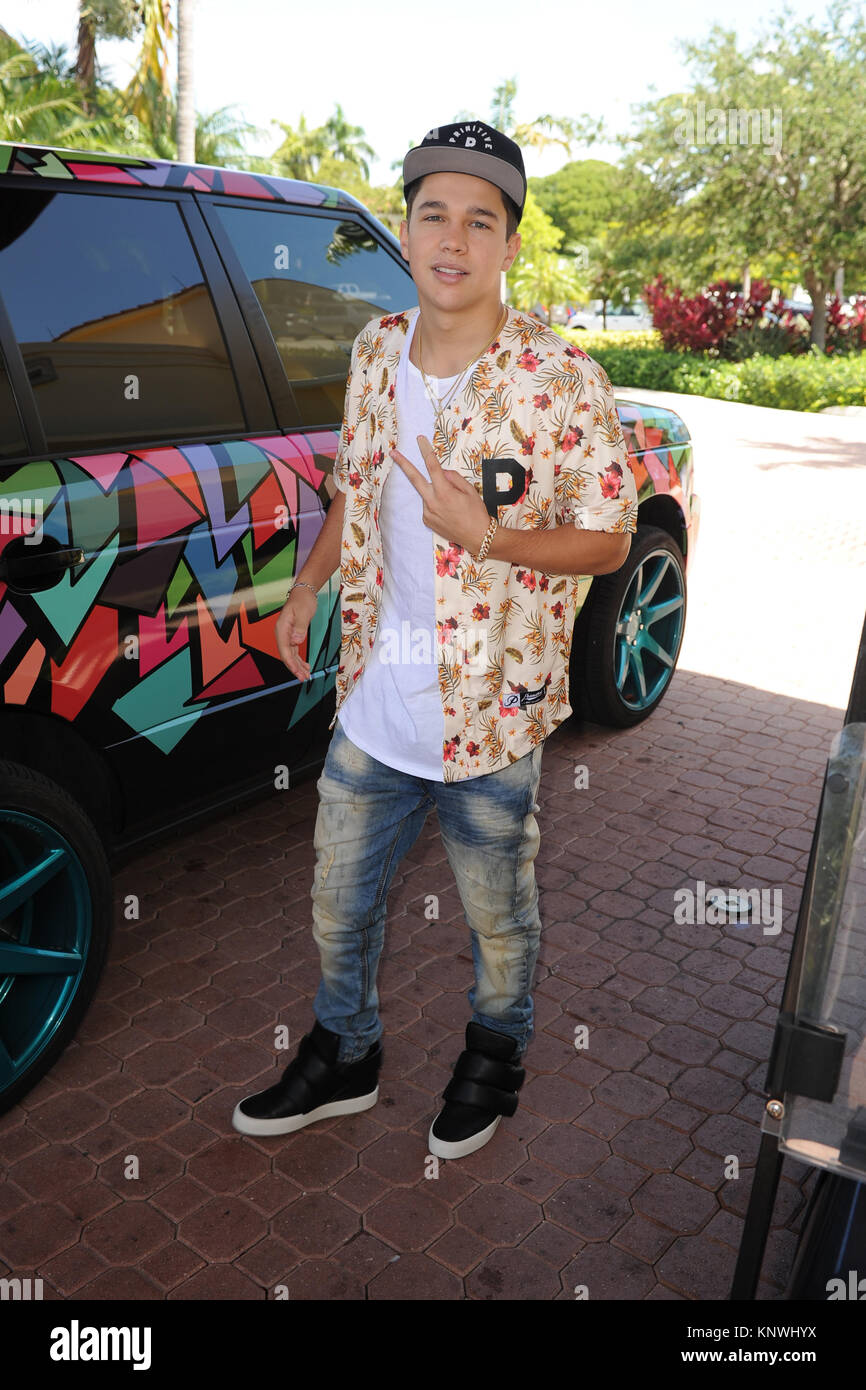 MIAMI BEACH FL - JUNE 18: DJ Irie and Austin Mahone attend the Inspire ...