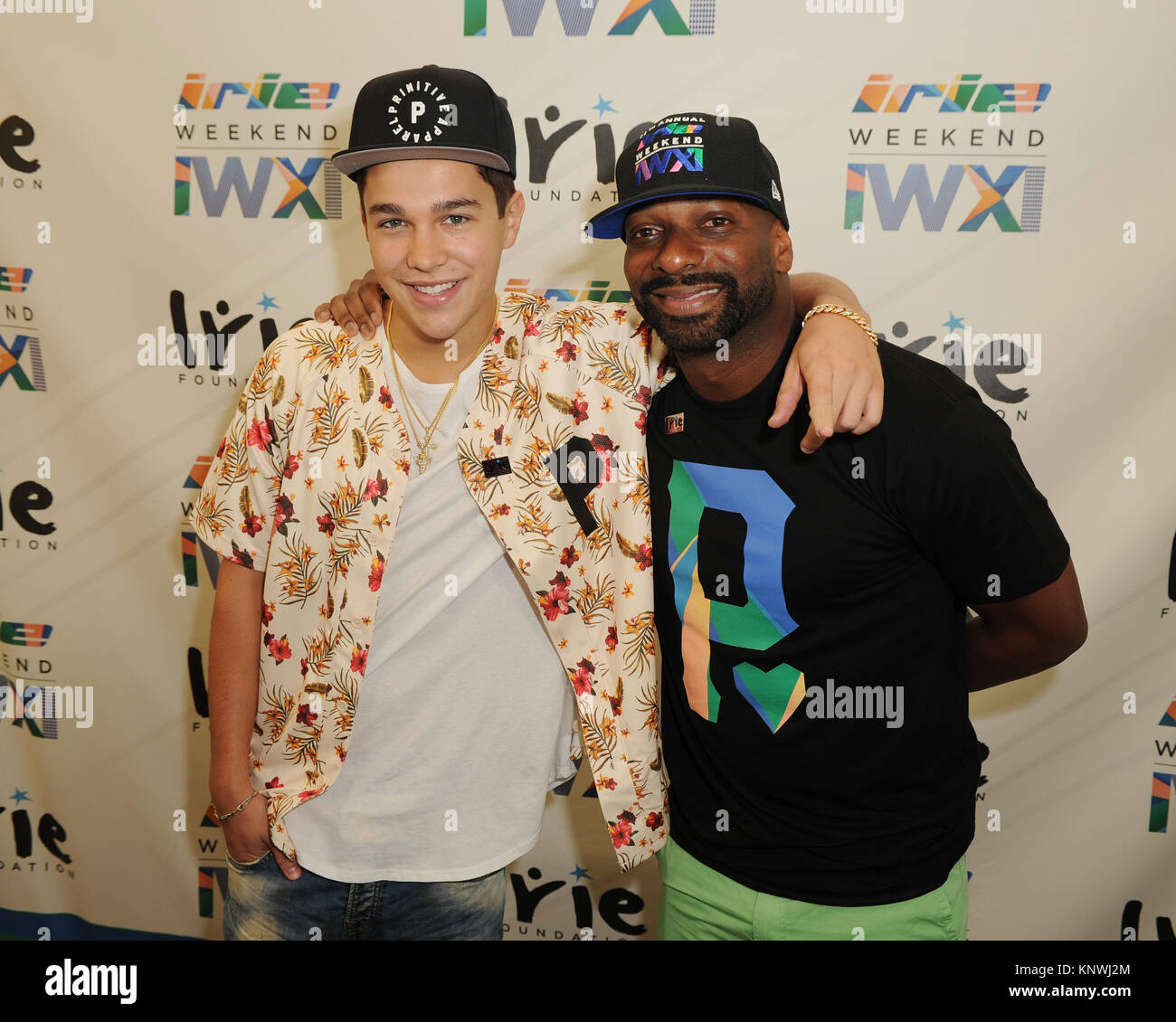 MIAMI BEACH FL - JUNE 18: DJ Irie and Austin Mahone attend the Inspire ...
