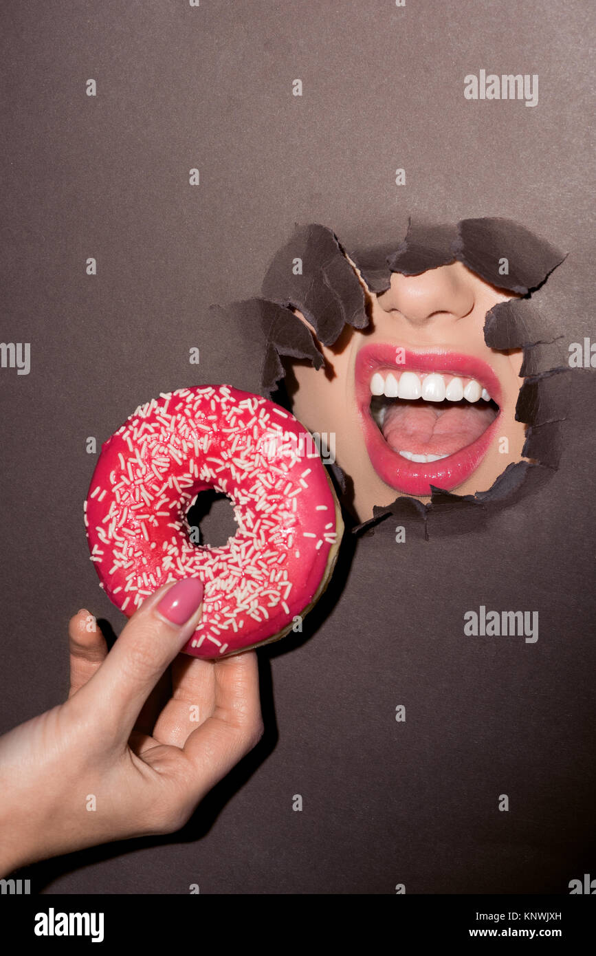 Bite donut hi-res stock photography and images - Alamy