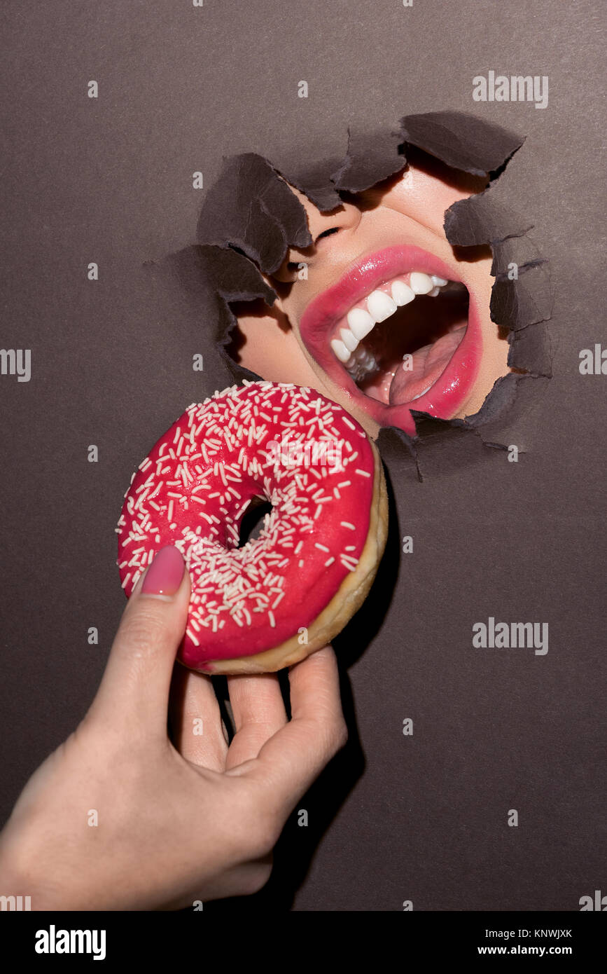 Bite donut hi-res stock photography and images - Alamy