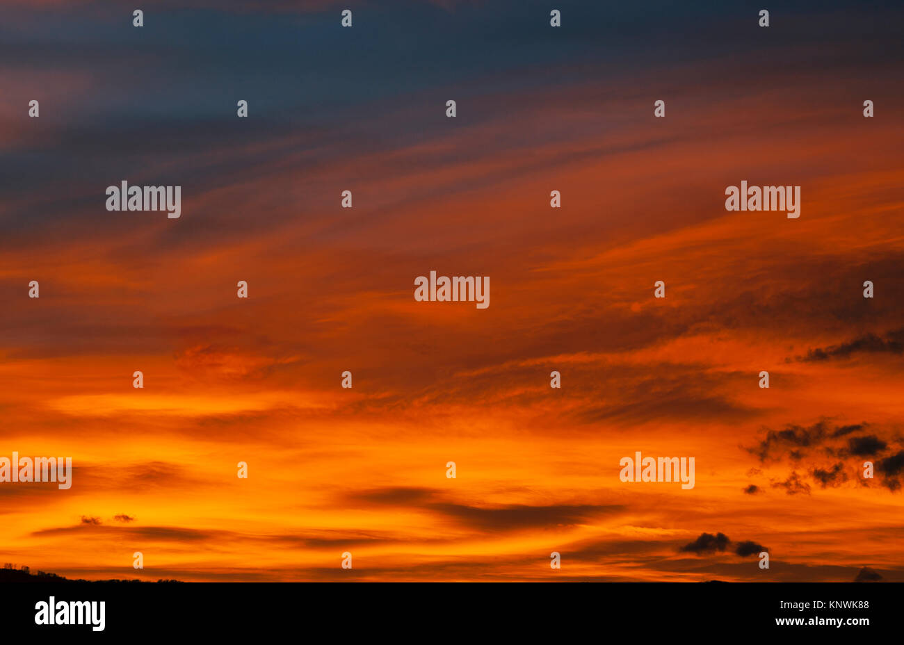 dramatic red sky in sunset Stock Photo - Alamy