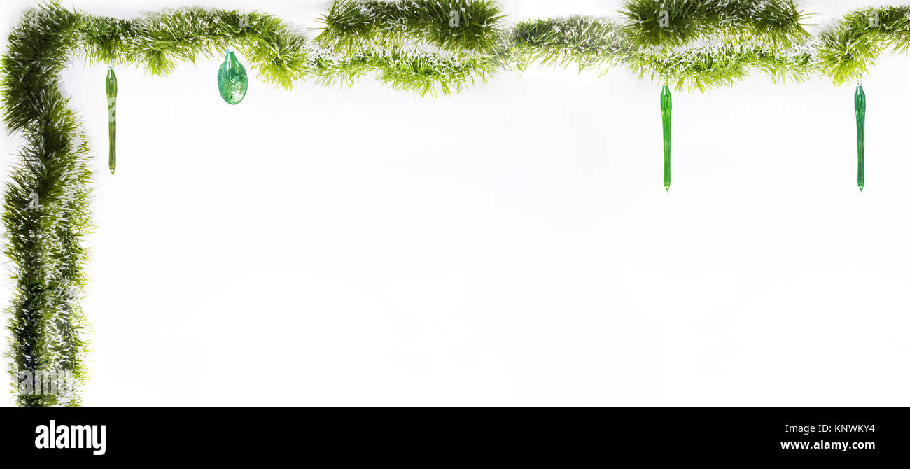 Christmas garland. Abstract isolated photo on white background Stock ...