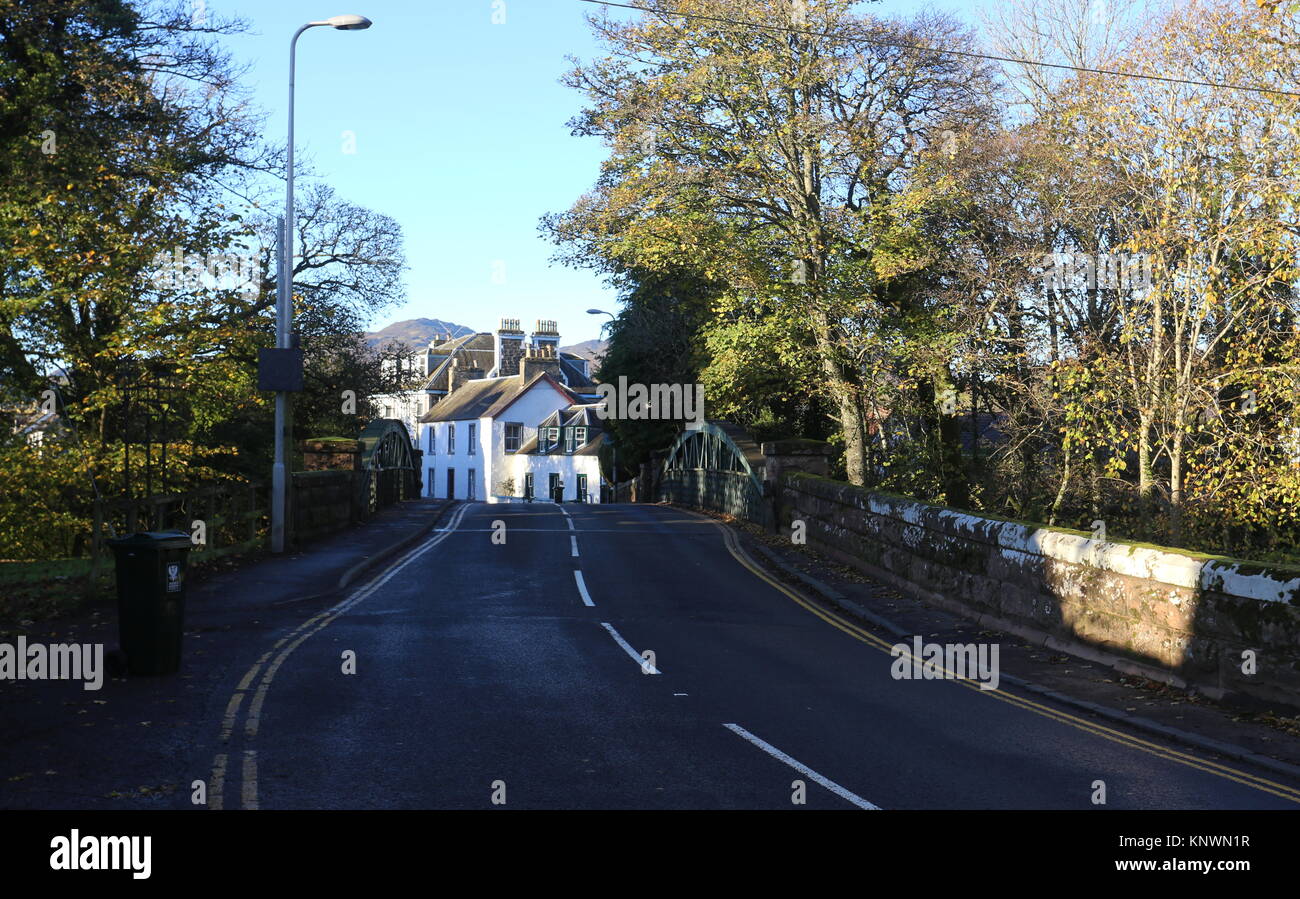 Comrie street scene Scotland November 2017 Stock Photo - Alamy