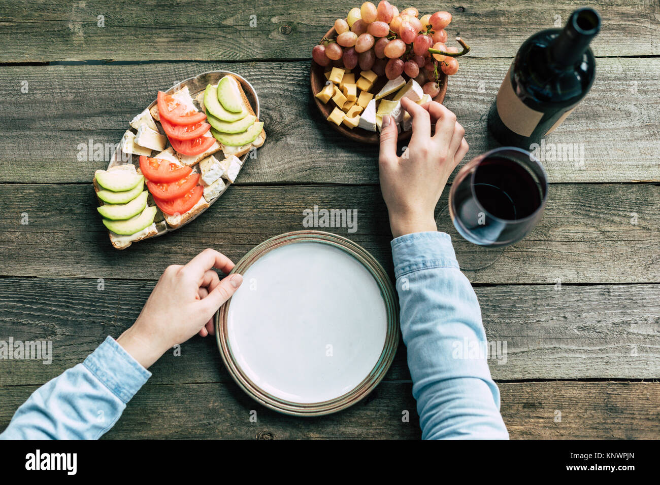 taster taking cheese Stock Photo - Alamy