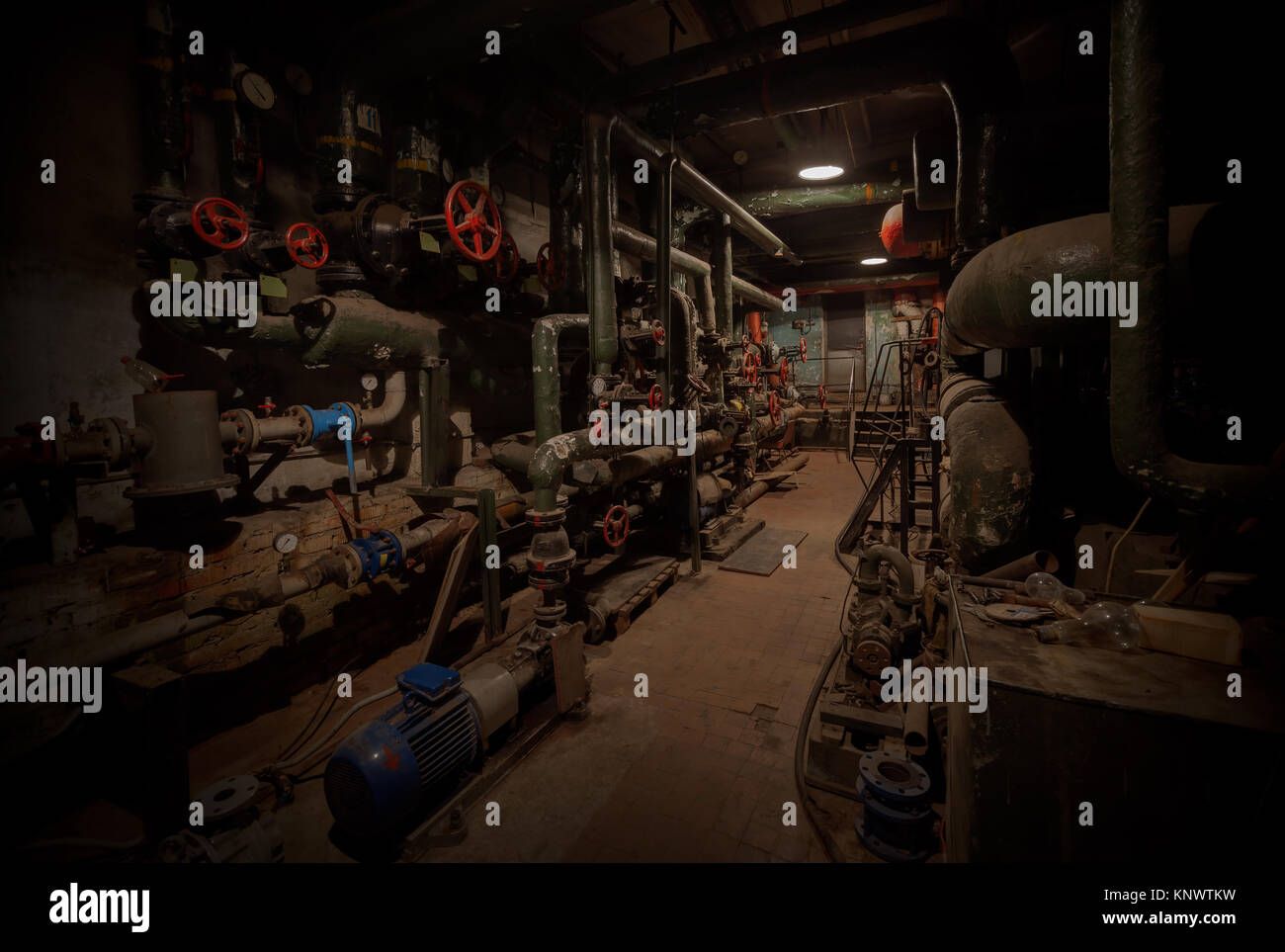 Control center in the boiler room Stock Photo - Alamy