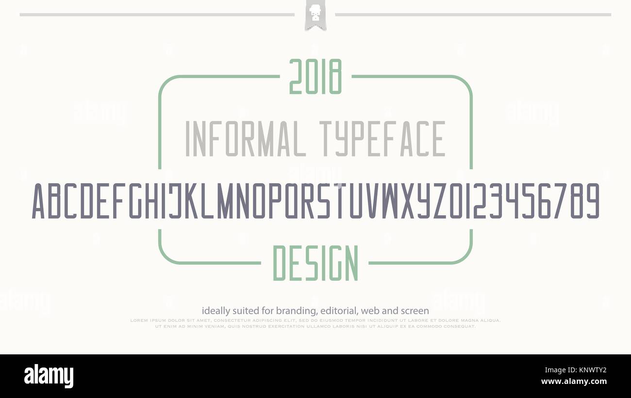 minimalist style alphabet letters and numbers. vector font type design ...
