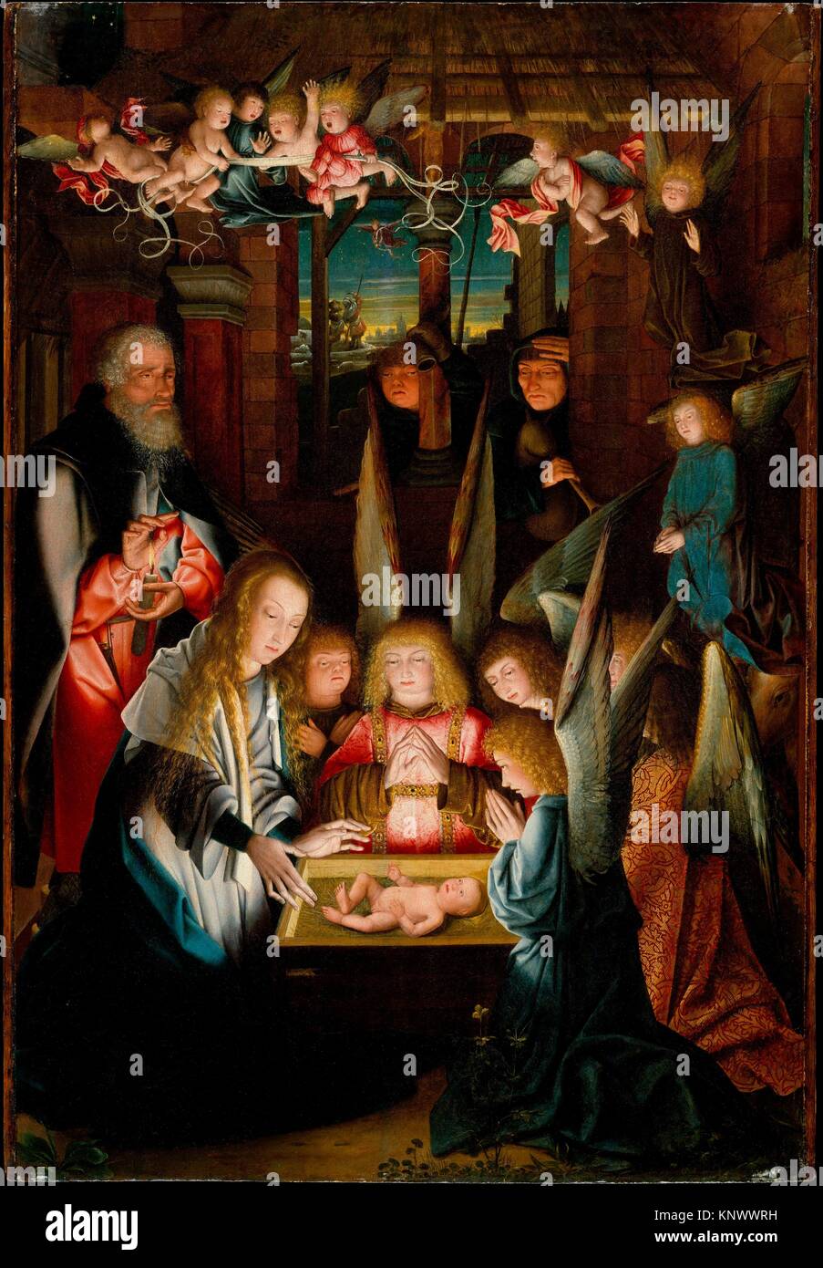 The Adoration of the Christ Child. Artist: Follower of Jan Joest of ...