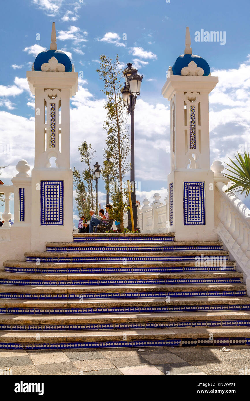 Spain Benidorm: Square of the Mediterranean terrace Stock Photo - Alamy