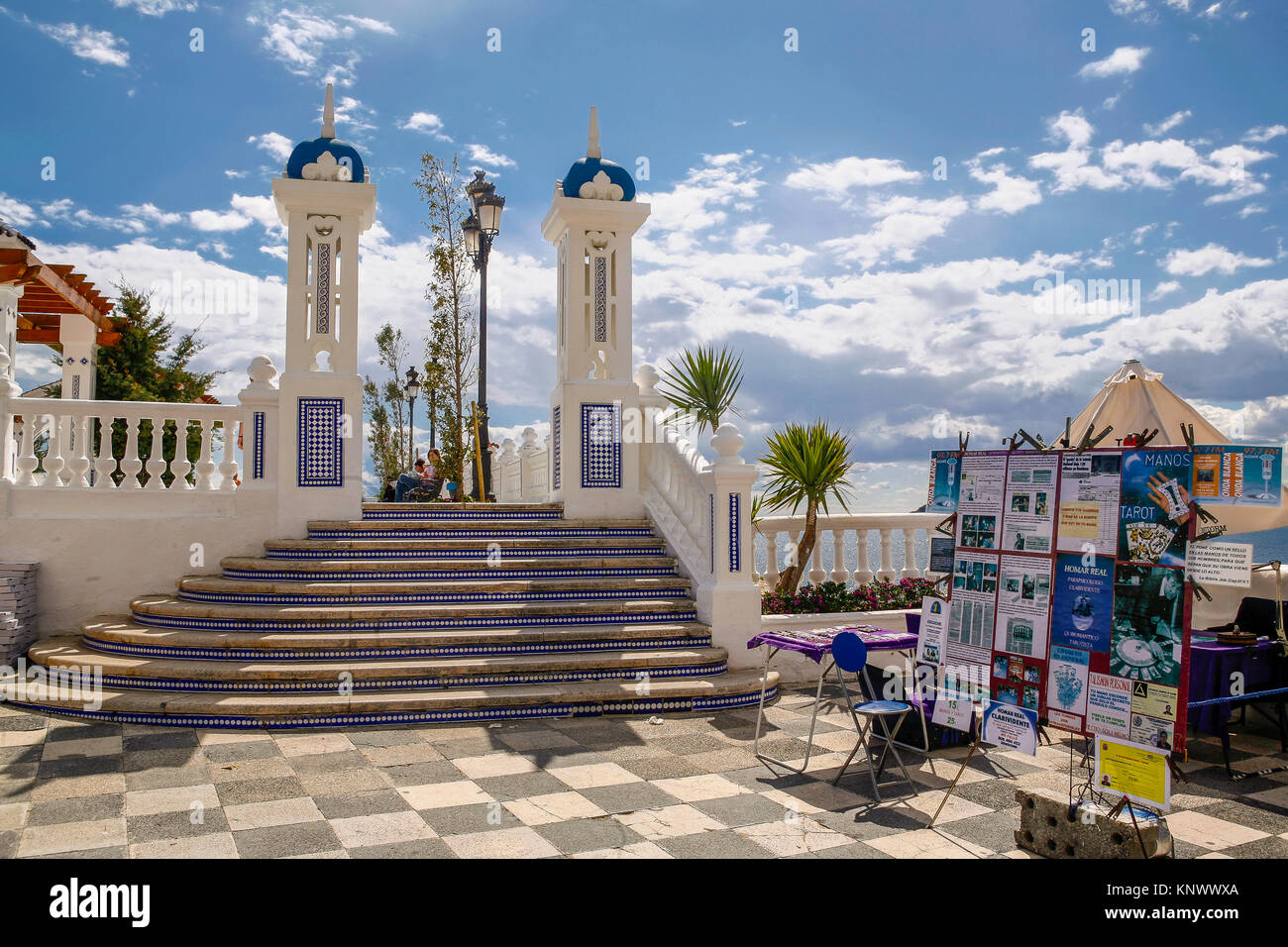 Spain Benidorm: Square of the Mediterranean terrace Stock Photo - Alamy