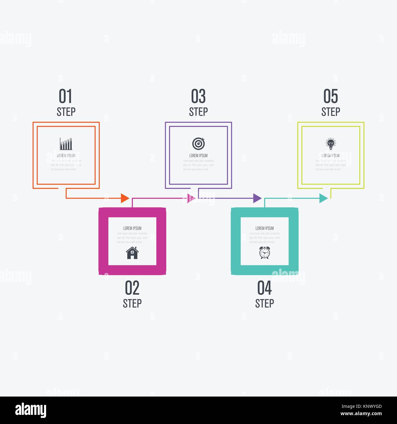 5 step infographic hi-res stock photography and images - Alamy