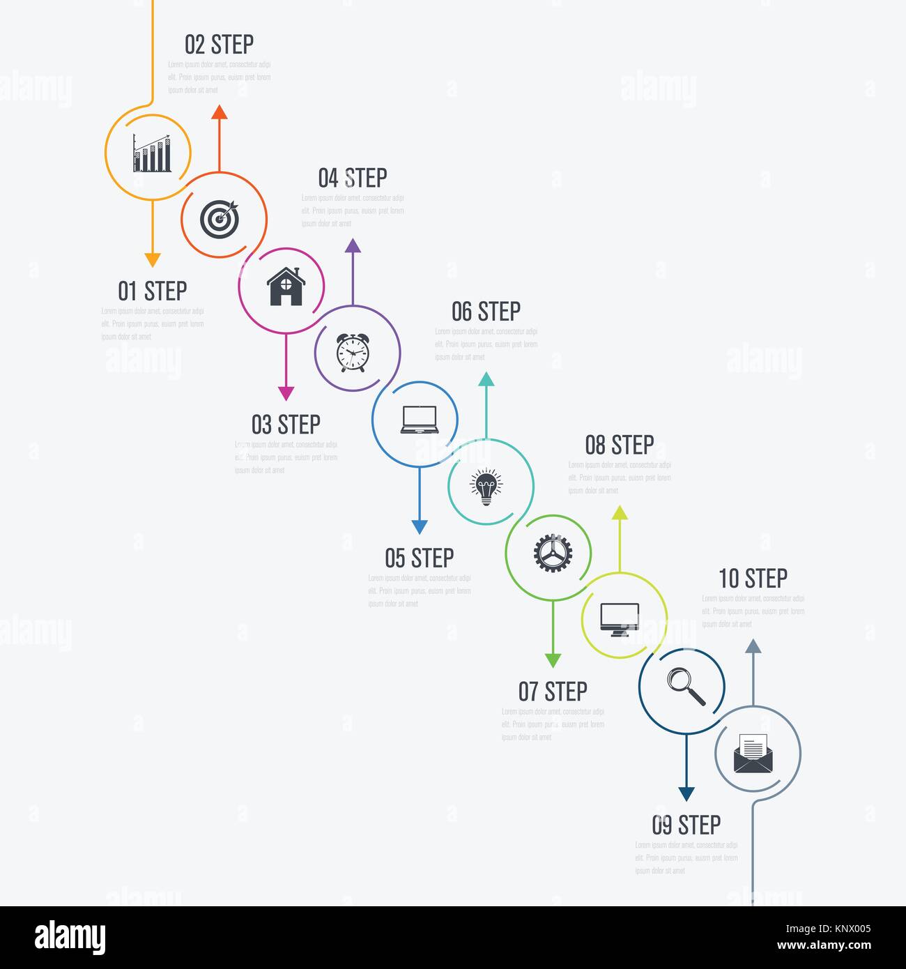 Infographic design template 10 options Stock Vector Image & Art - Alamy