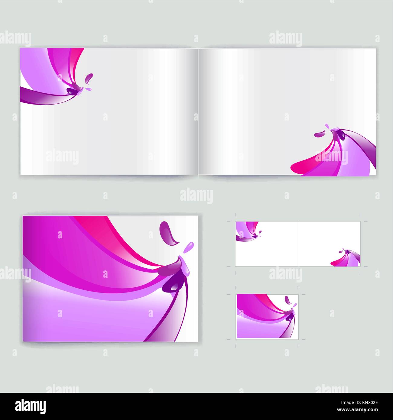 Corporate booklet promotion template with color elements. Vector ...