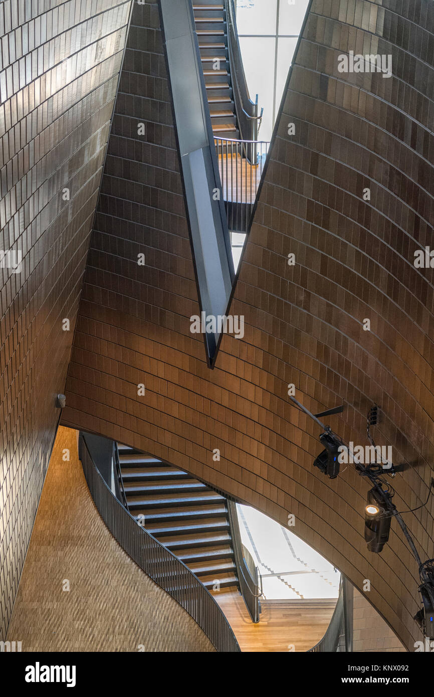 Interior staircases at the Studio Bell Centre, Calgary Stock Photo - Alamy