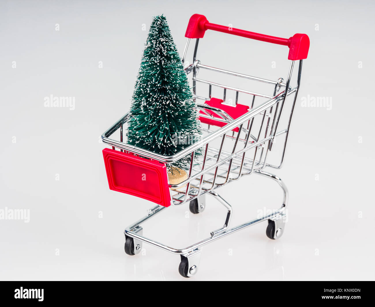 christmas tree in trolley Stock Photo - Alamy