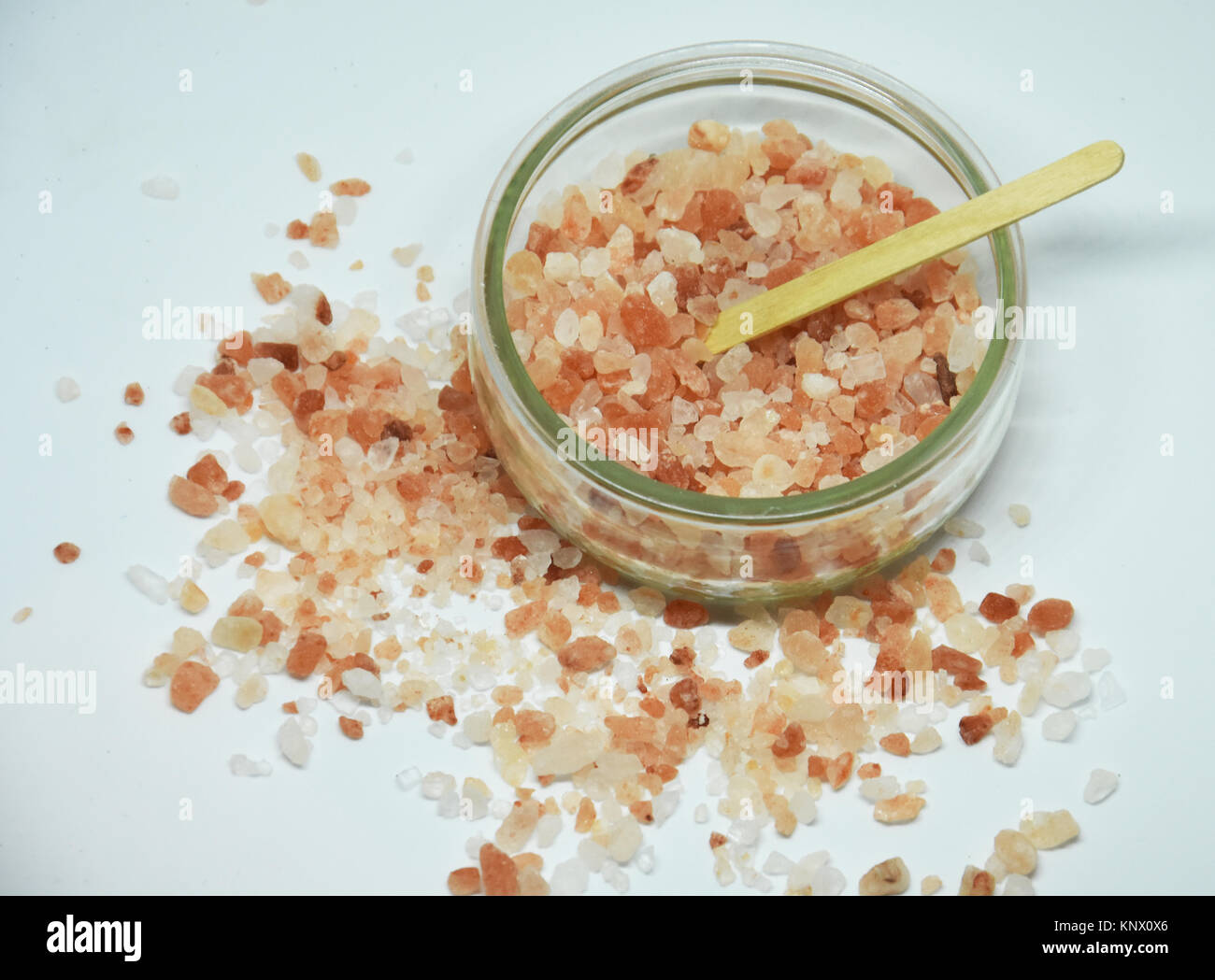 sea salt on white background Stock Photo - Alamy