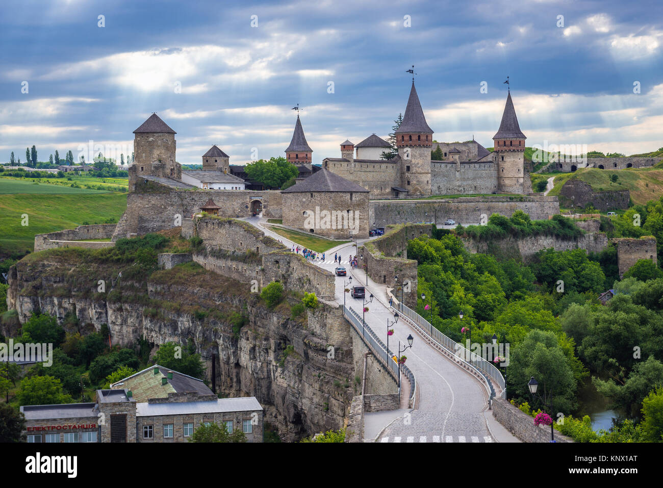Turkish Bridge and Castle in Kamianets-Podilskyi city in Khmelnytskyi ...