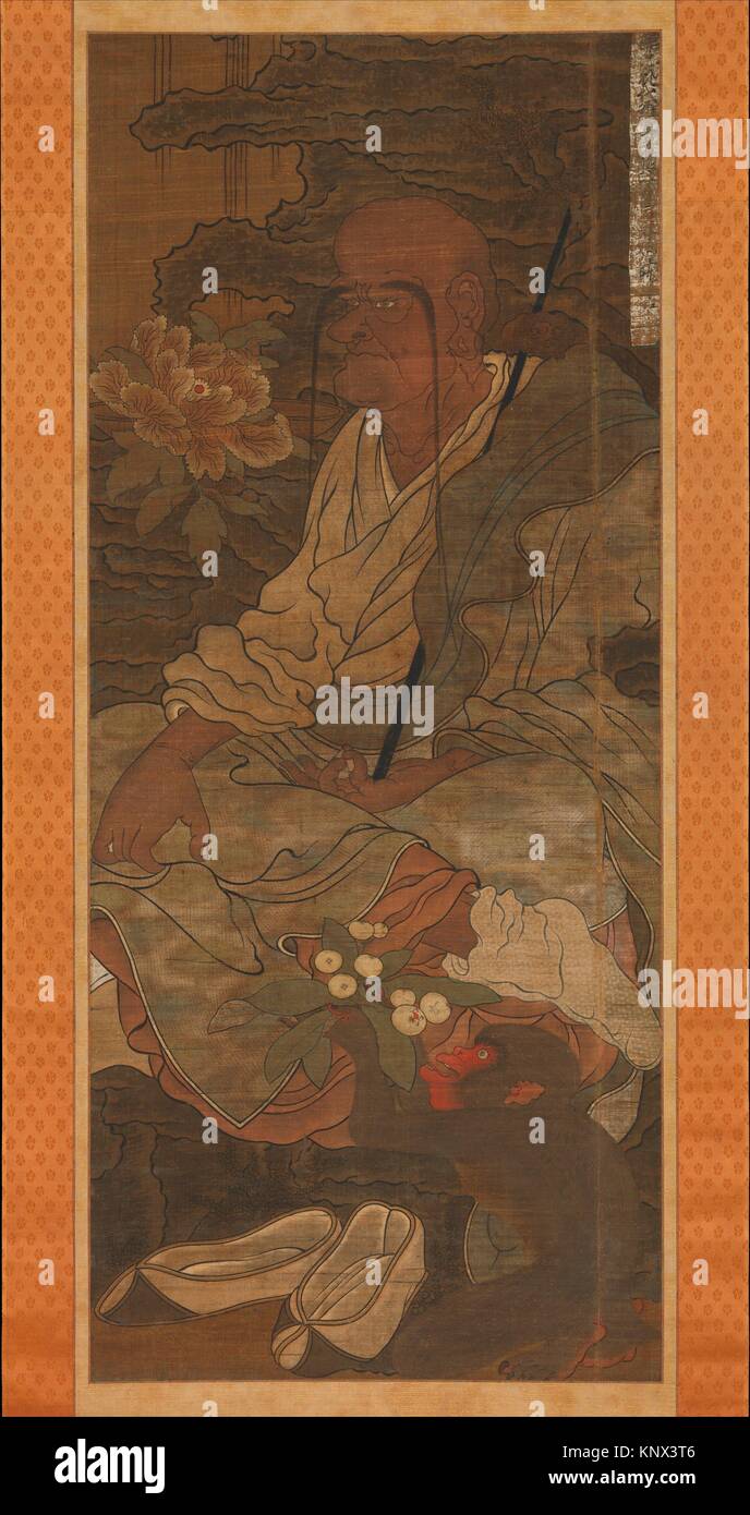 Arhat from a series of sixteen Arhats. Period: Nanbokucho period (1336 ...