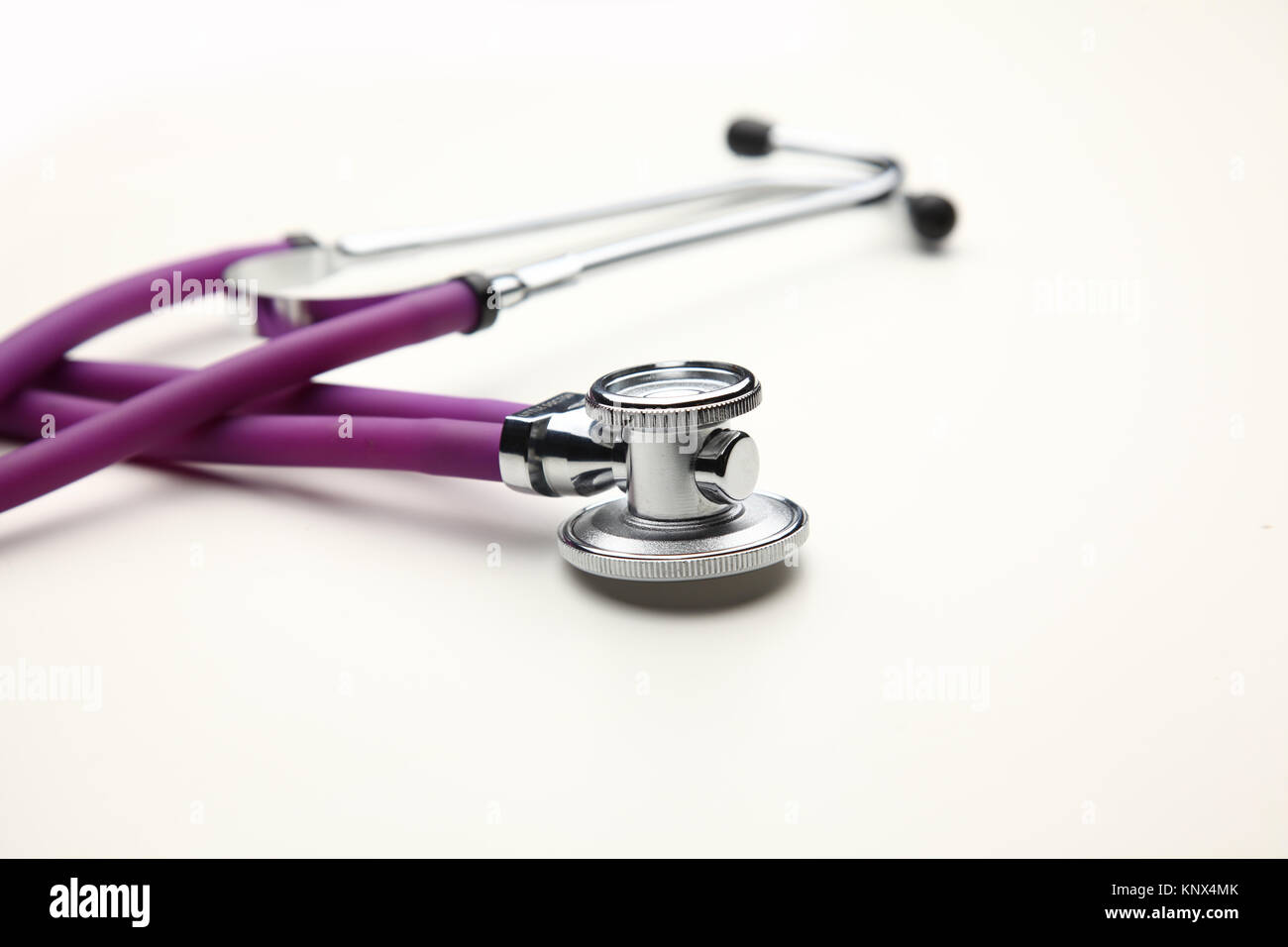 Closeup of a medical stethoscope, isolated on white background Stock ...