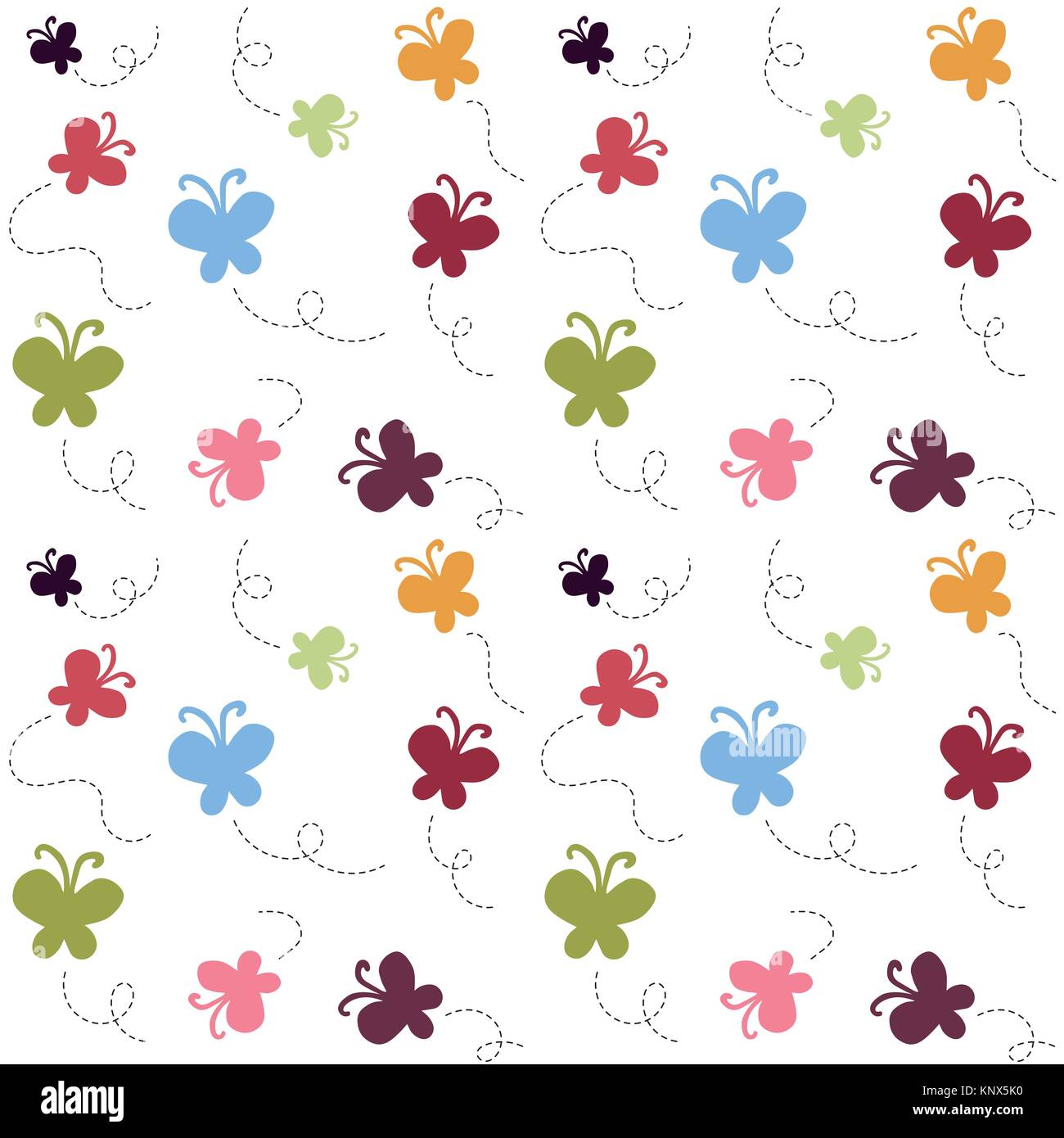 Vector illustration seamless butterfly Cut Out Stock Images & Pictures ...