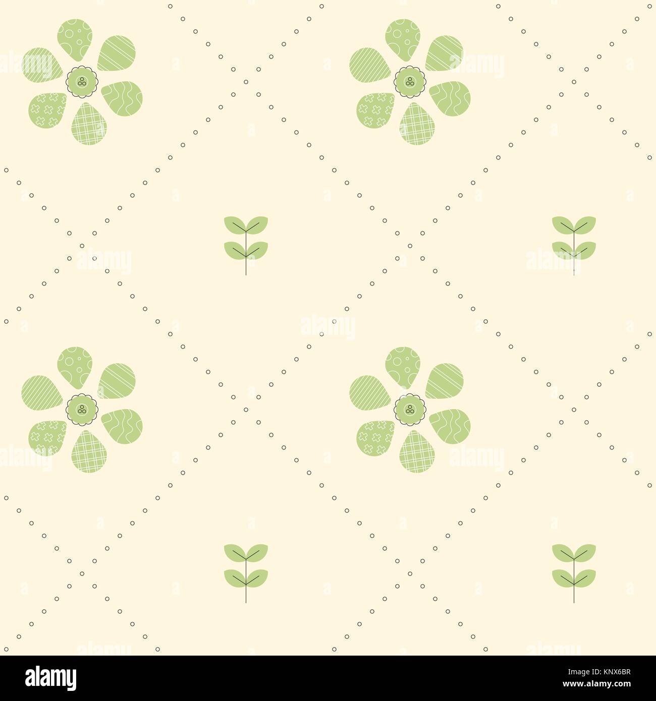 Green lines flowers Stock Vector Images - Alamy
