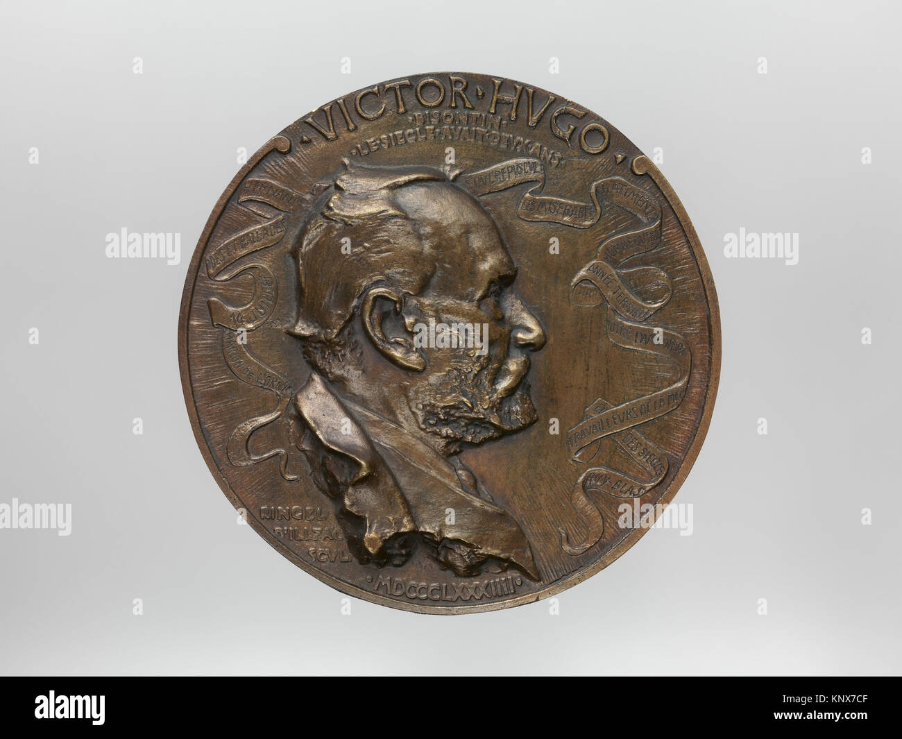 Victor Hugo (1802-1885). Artist: Medalist: Jean-Désiré Ringel d´Illzach ...